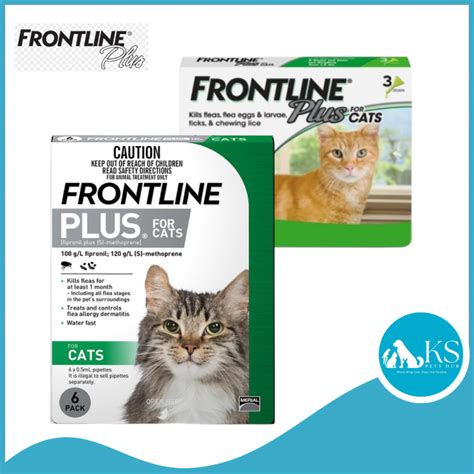 Frontline Plus Spot On Fleas And Ticks Prevention For Cats 3s 6s