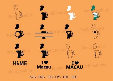 Macau Map Svg Bundle Monogram Home Graphic By Redcreations · Creative
