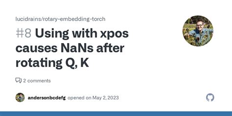 Using With Xpos Causes Nans After Rotating Q K · Issue 8 · Lucidrains
