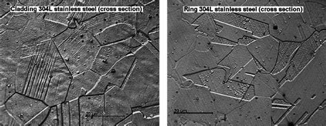 Microstructures Of Transverse Sections On Cladding A And Ring B