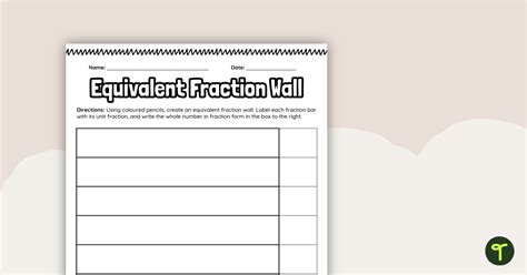 Blank Comparing Fractions Worksheet