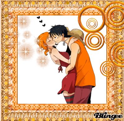 One Piece Luffy And Nami Kiss