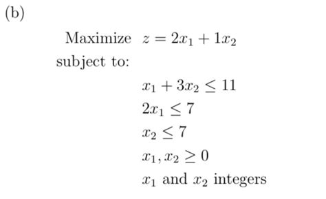 Solved Solve The Following Integer Programming P Solutioninn