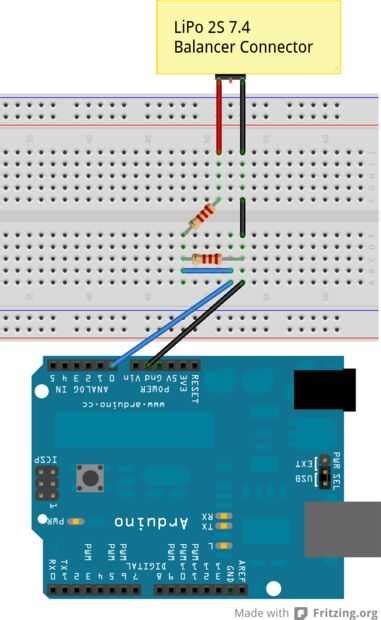 voltímetro de arduino paso 1 implementación de ejemplo