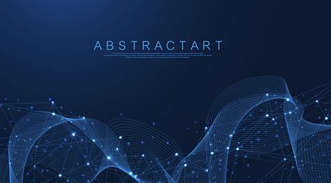 기술 추상적 인 선과 점 연결 배경 디지털 데이터와 빅 데이터 개념을 연결합니다 디지털 데이터 시각화 벡터 일러스트레이션 0명에