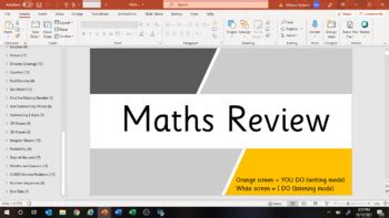 Maths Review PowerPoint All Maths Lessons In One Powerpoint By Teacherlyf