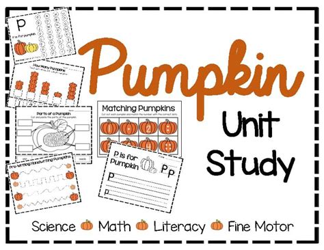Preschoolkindergarten Pumpkin Unit Study By Katie Bug Elementary