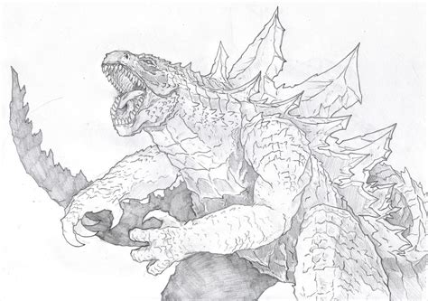 Godzilla Roaring By Fed0t On Deviantart