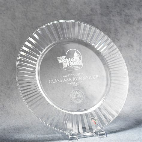 Clear Glass Tray With Fluted Rim