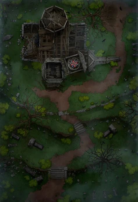 Forgotten Chapel Graveyard Czepeku Maps Dungeon Maps Dnd World Map