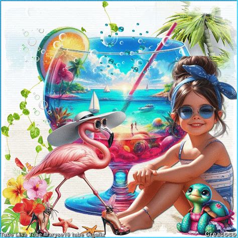 Vacances Dété Mer Plage Création Animée De Colette