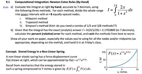 Solved Computational Integration Newton Cotes Rules Chegg Com