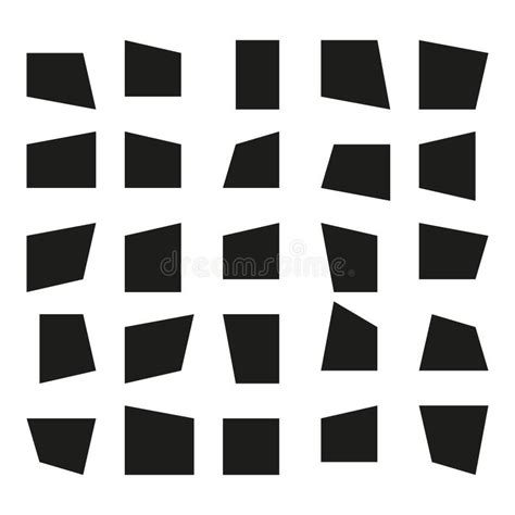 Abstract Geometric Pattern Irregular Black Shapes Random Grid Arrangement Minimalist Design