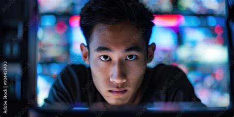 Hacker Investigating Firewall Encryption For Server Intrusion Using