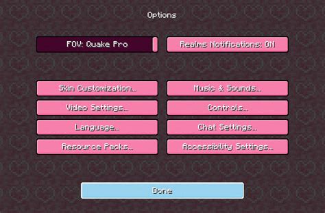 pink gui minecraft texture pack