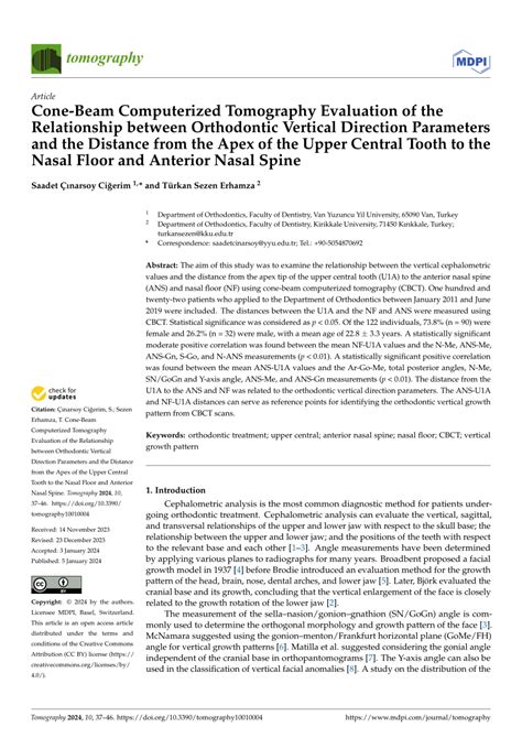 Pdf Cone Beam Computerized Tomography Evaluation Of The Relationship Between Orthodontic