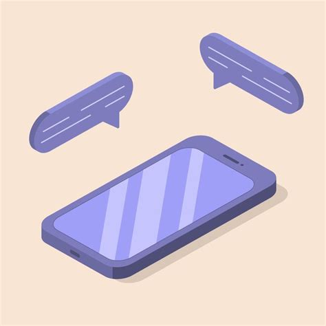 Premium Vector Mobile Phone With Popup Messages Isometric 3d Vector