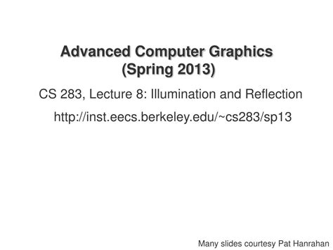 ppt advanced computer graphics spring 2013 powerpoint presentation