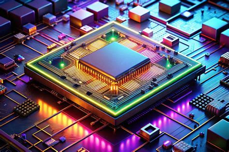 Microprocessor Chipset Stock Illustrations 3610 Microprocessor