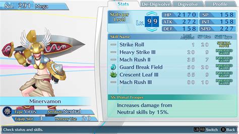 Minervamon Digimon Digimon Story Cyber Sleuth Hackers Memory