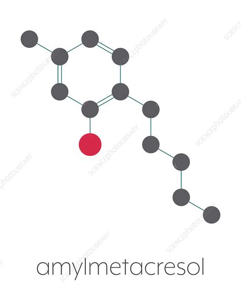Amylmetacresol Antiseptic Drug Molecule Illustration Stock Image F028 2048 Science Photo
