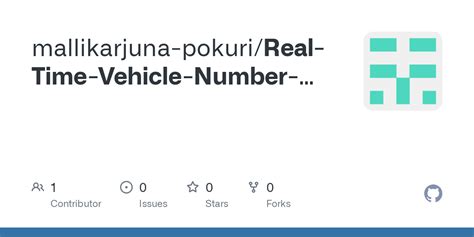 Github Mallikarjuna Pokuri Real Time Vehicle Number Plate Detection With Yolov
