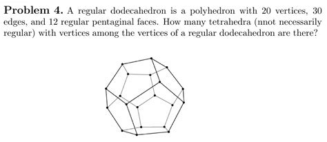 Solved Problem 4 ﻿a Regular Dodecahedron Is A Polyhedron