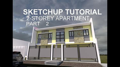 sketchup tutorial apartment design architectural workflow part 2