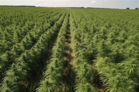 Hemp Field High Resolution Isolated On White Background Stock