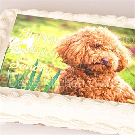 Cockapoo Cake Topper Personalised Cute Cockerpoo Cake Decoration Icing A4 Rectangle
