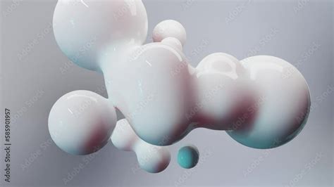 Vidéo Stock Organic Shapes Morphing Colorful Blobs Abstract 3d Background Liquid Flowing