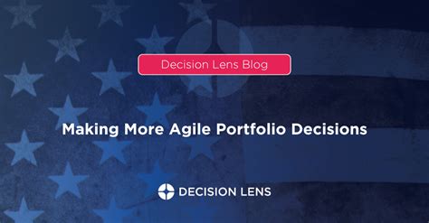 Making More Agile Portfolio Decisions