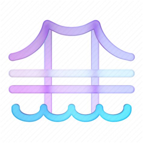 Bridge Blockchain Crosschain Road Rendering 3d Model Glass Icon