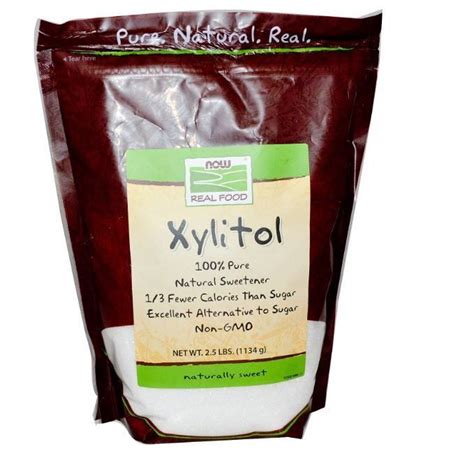 Now Foods Real Food Xylitol 2 5 Lbs 1134 G Natural Sugar Sweetener