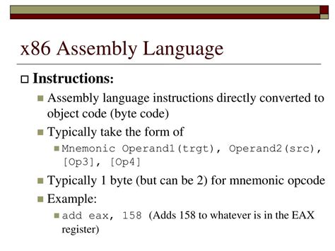 Ppt Lab 1 Intel 80x86 Architecture Powerpoint Presentation Free Download Id 3114152