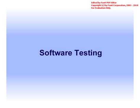 Lect 11 12 Testing Lecture Notes 11 12 Software Testing Why Testing