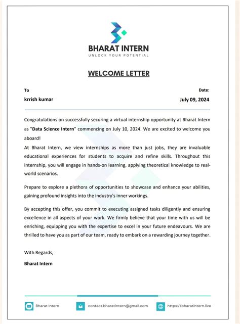 Krrish Kumar On Linkedin Internship Datascience Excited