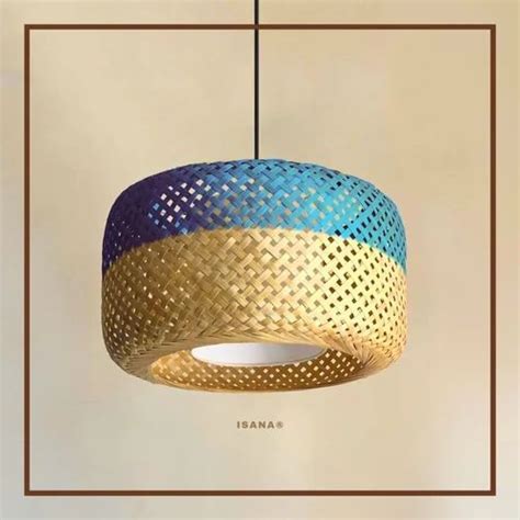 Brown And Blue Round Bamboo Lampshade Diffuser Sheet For Outdoor Decoration At ₹ 1450 Piece In