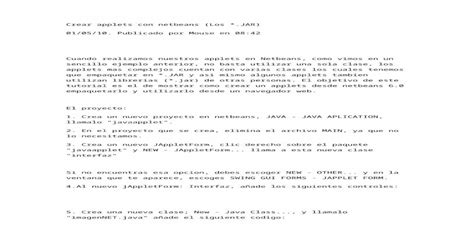 Crear Applets Con Netbeans Download Doc