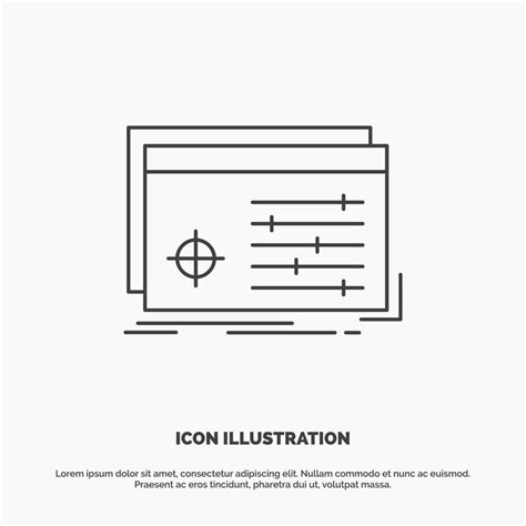 File Object Processing Settings Software Icon Line Vector Gray