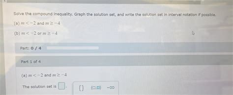 Solved Solve The Compound Inequality Graph The Solution