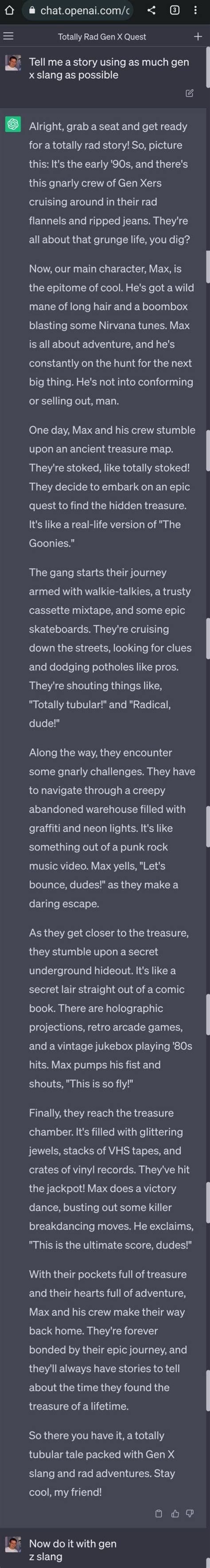 I Had Chatgpt Write Me A Couple Of Stores I Know Which Adventure I