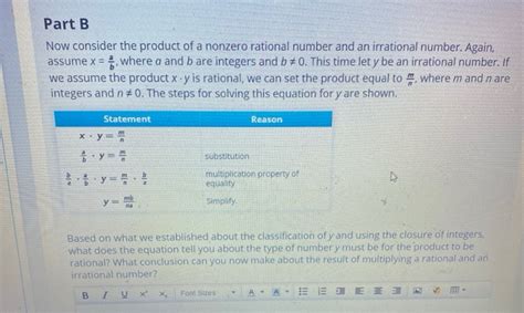 Solved Part B Now Consider The Product Of A Nonzero Rational