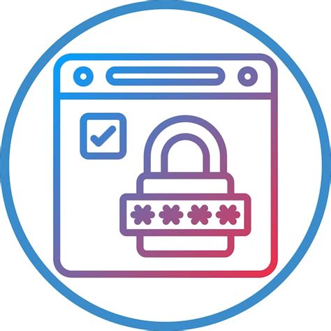 Premium Vector Website Password Icon Style