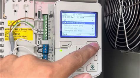 How To Restore Ach580 Parameters Setting From Control Panel To Drive Youtube