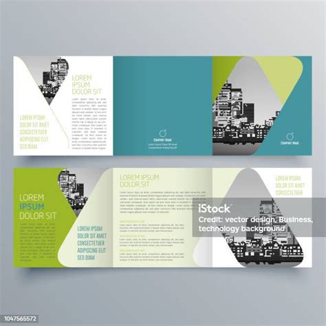 브로셔 디자인 브로셔 템플릿 창조적인 삼중 트렌드 브로셔 3단 브로슈어에 대한 스톡 벡터 아트 및 기타 이미지 3단 브로슈어 개념 개념과 주제 Istock