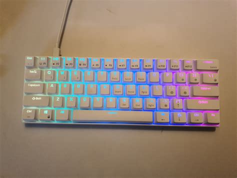 Rk61 White Rgb Hotswap Brown Switch Computers And Tech Parts And Accessories Computer Keyboard