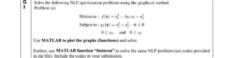 Solve The Following Nlp Optimization Problems Using