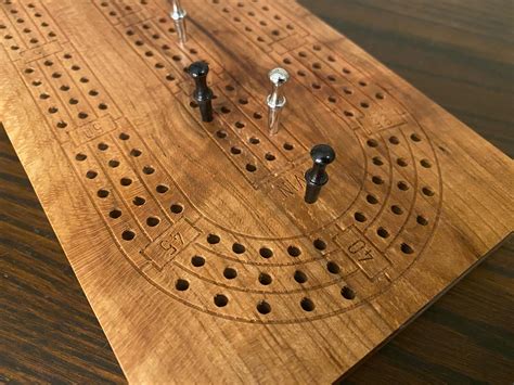 3 Track Cribbage Board Cnc Digital Template Plan Download Vcarve Crv Svg Dxf Ai Eps Pdf Etsy