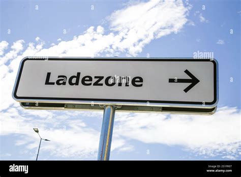 Loading Zone Sign On Sky Blue Background Stock Photo Alamy